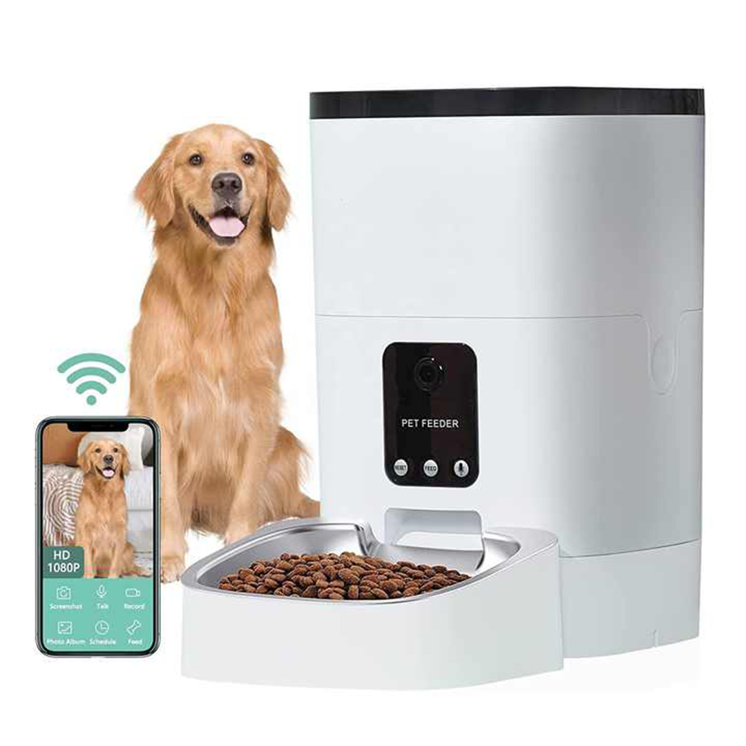 WiFi Smart Pet Feeder with 1080P HD Camera | 4L/6L Automatic Cat Feeder ...
